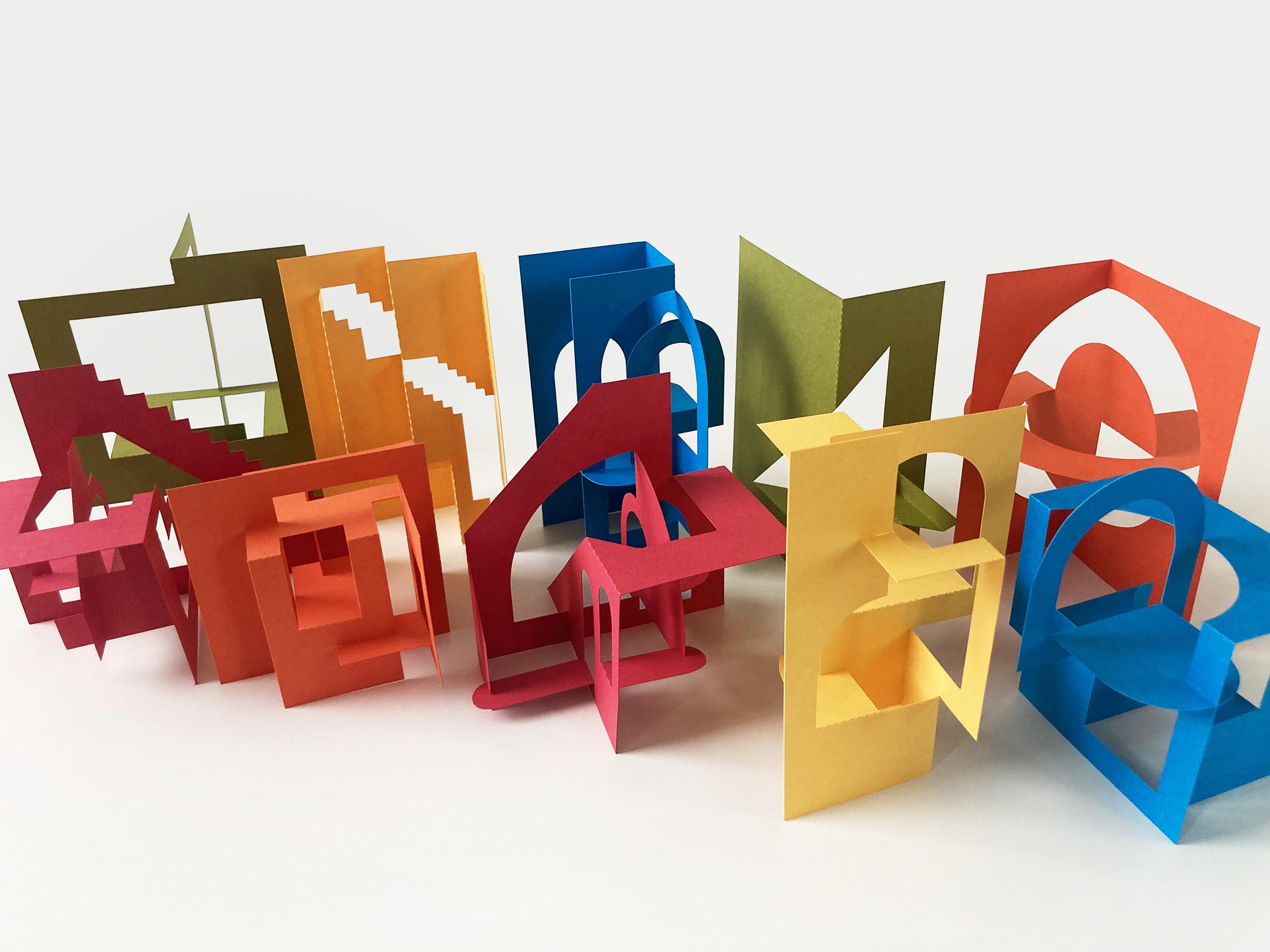 Cut and fold paper models - David Umemoto